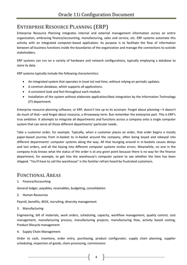 Oracle 11i Configuration Document | PDF | Computing | Technology & Computing