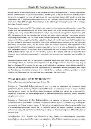 Oracle 11i Configuration Document | PDF