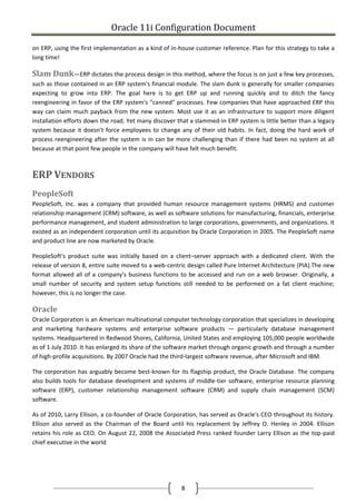 Oracle 11i Configuration Document | PDF