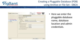 Oracle 12c - Multitenant Feature | PPTX | Databases | Computer Software and Applications