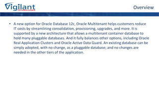 Oracle 12c - Multitenant Feature | PPTX | Databases | Computer Software and Applications