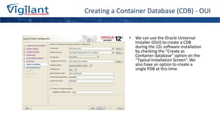 Oracle 12c - Multitenant Feature | PPTX | Databases | Computer Software and Applications