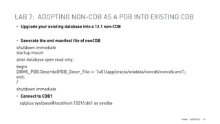 Oracle 12c PDB insights | PPT