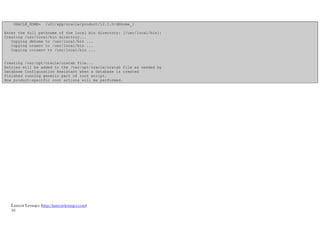 Oracle 12c r1 installation on solaris 11.1 | PDF