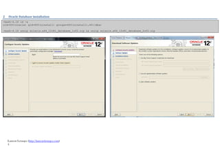 Oracle 12c r1 installation on solaris 11.1 | PDF