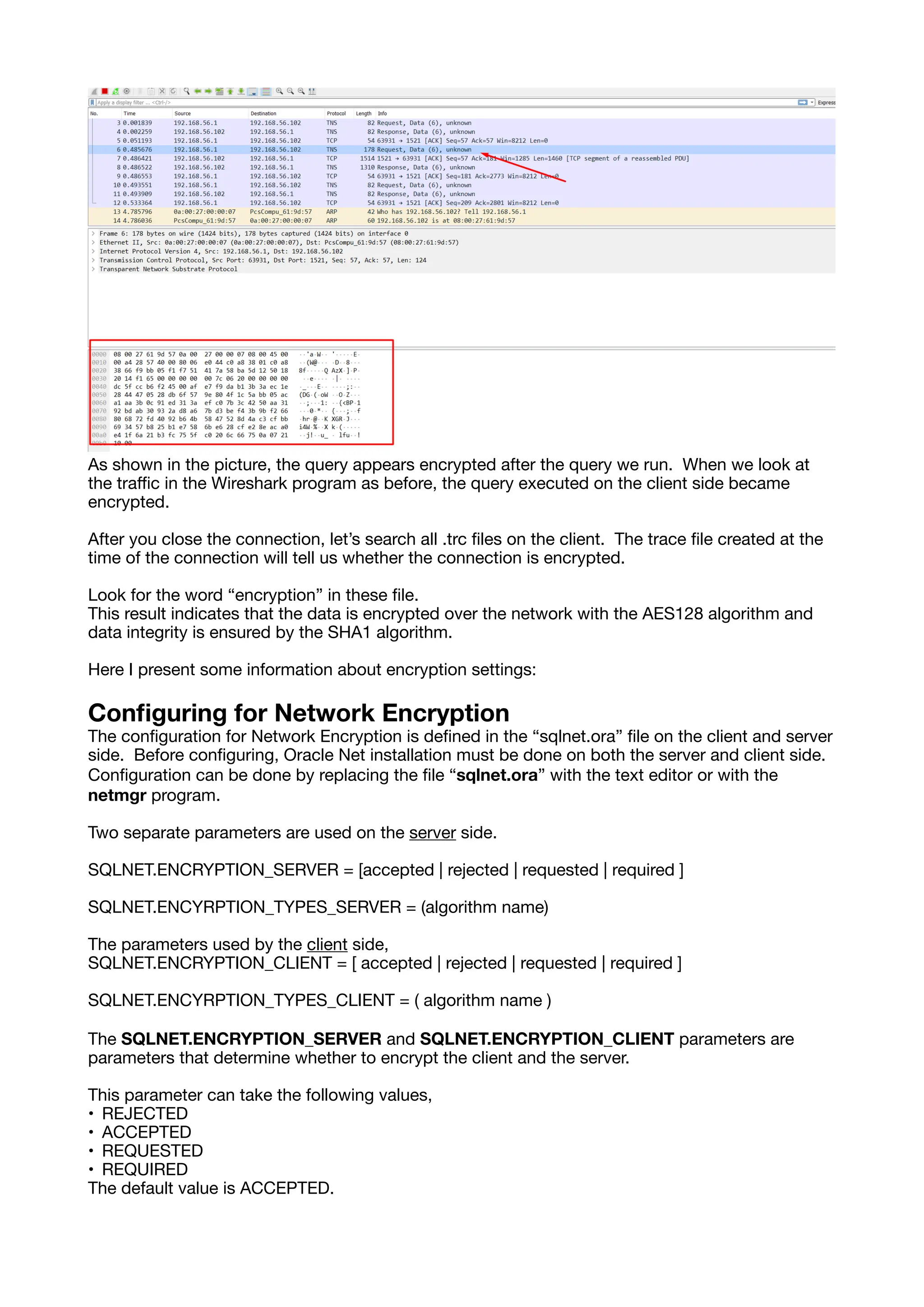 Oracle 19c Network Security And Sniffing Test Scenario Pdf Computer Networking Computing