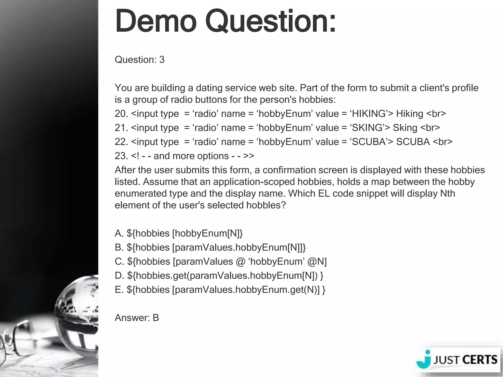 Oracle 1Z0-899 Exam Question Answers Discount | PPTX