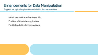 oracle 23c new features for developer and dba | PPTX
