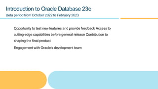 oracle 23c new features for developer and dba | PPTX
