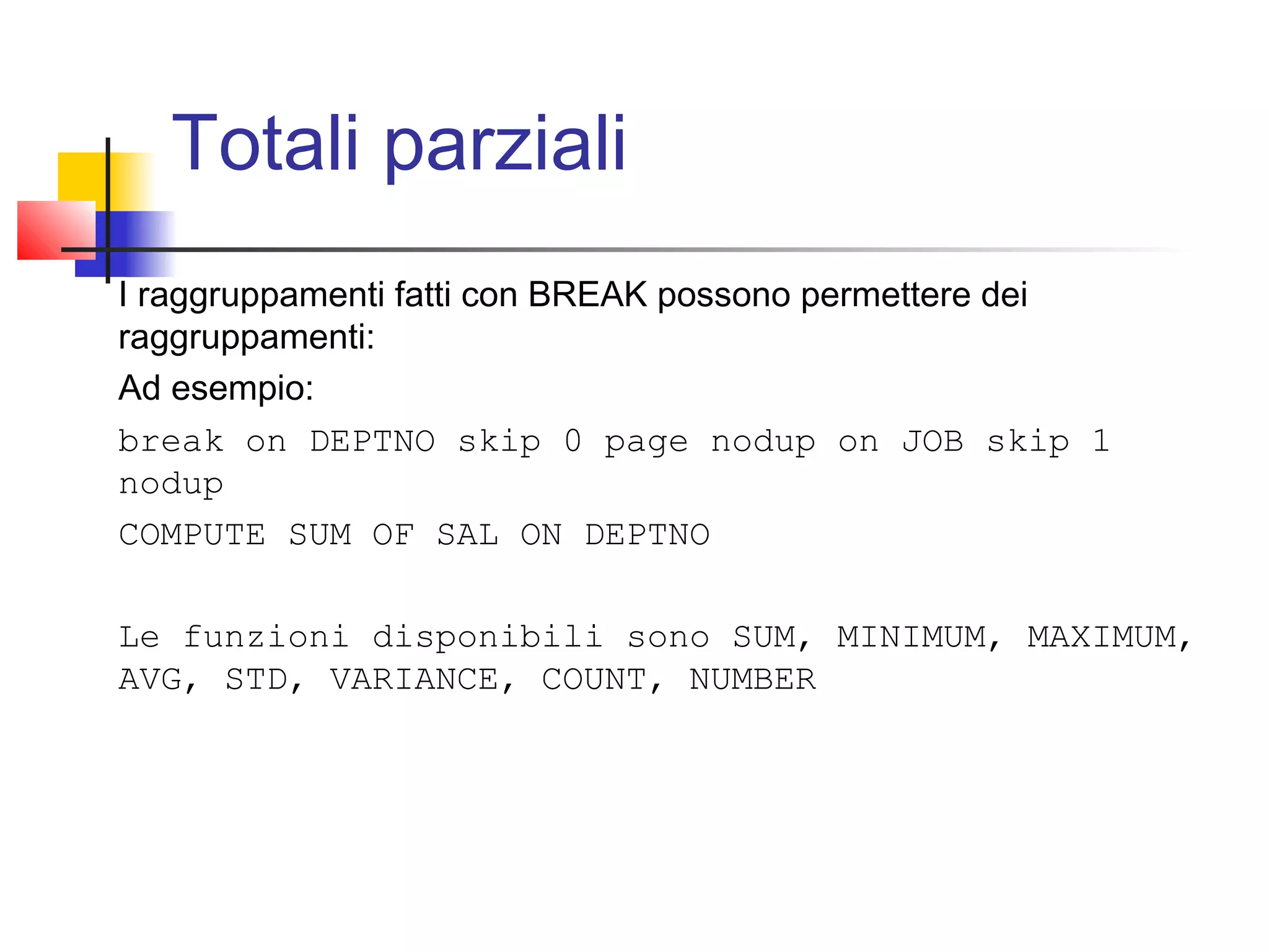 Oracle 2 (sqlplus) | PPT