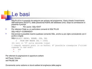 Oracle 2 (sqlplus) | PPT