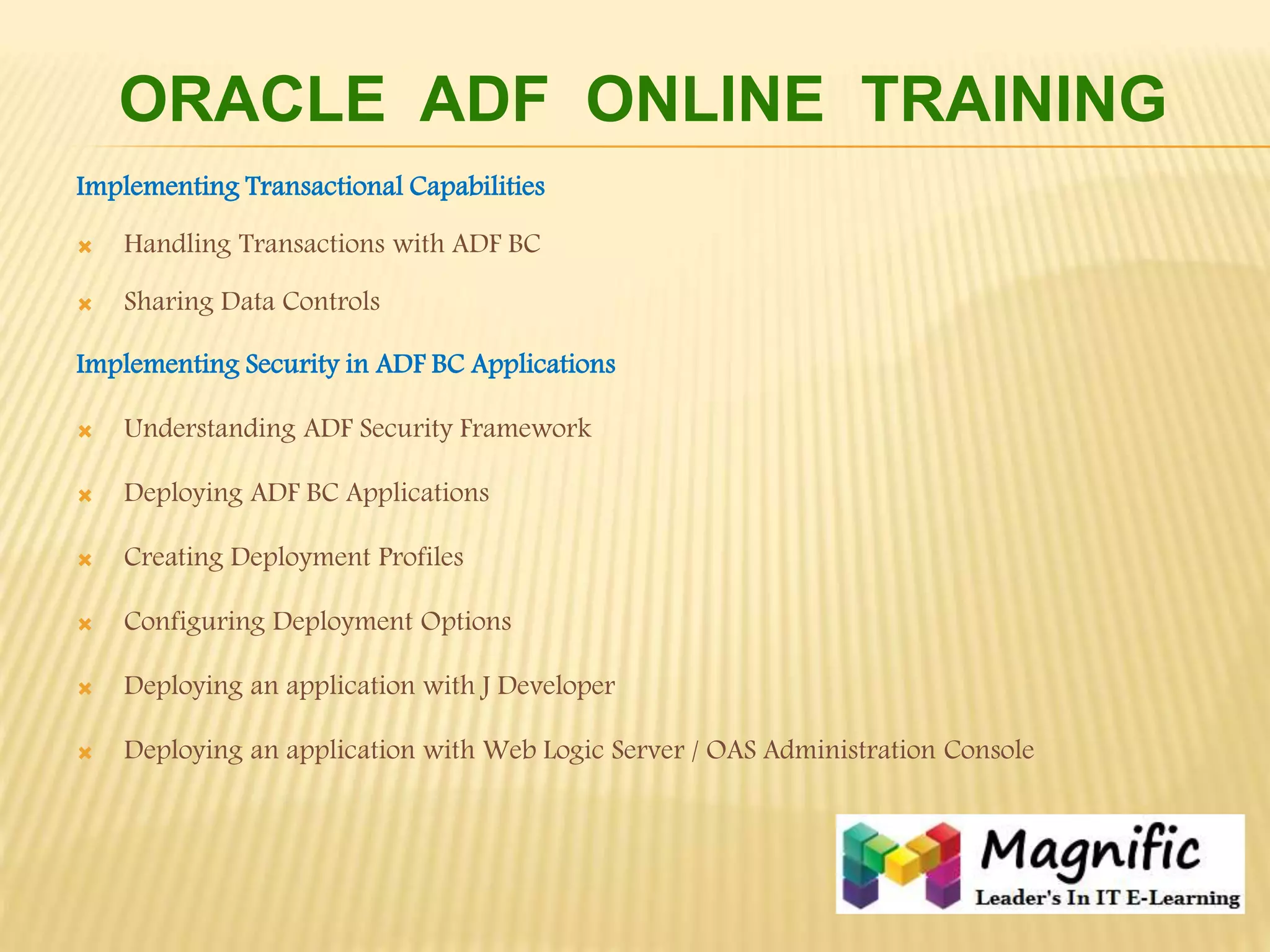 Oracle adf online training | PPTX