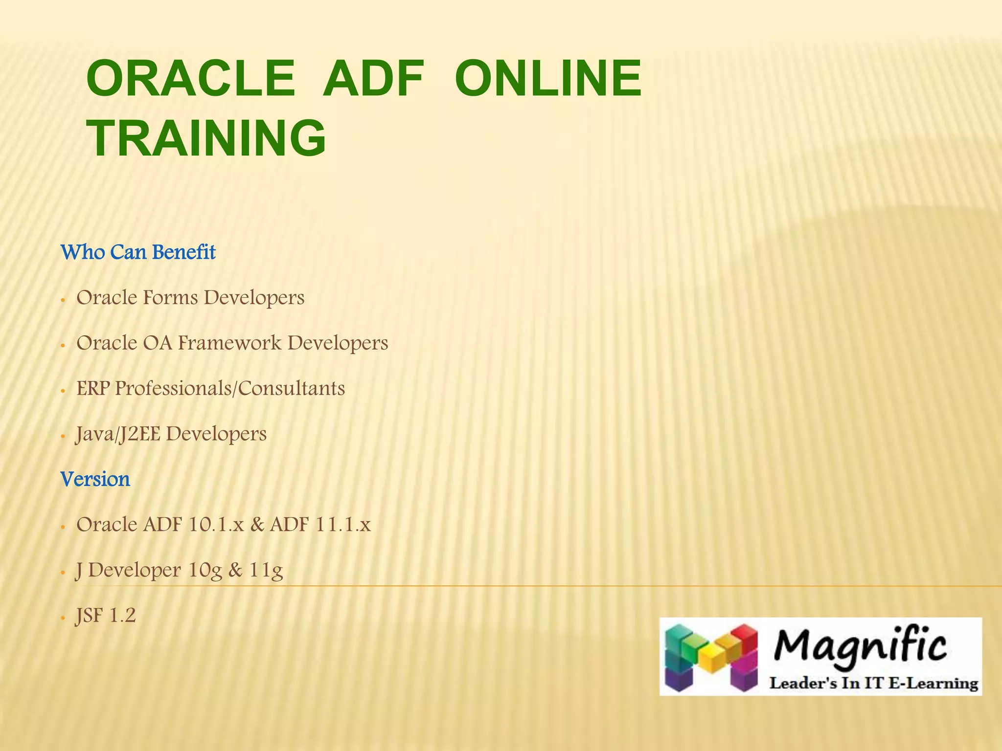 Oracle adf online training | PPTX