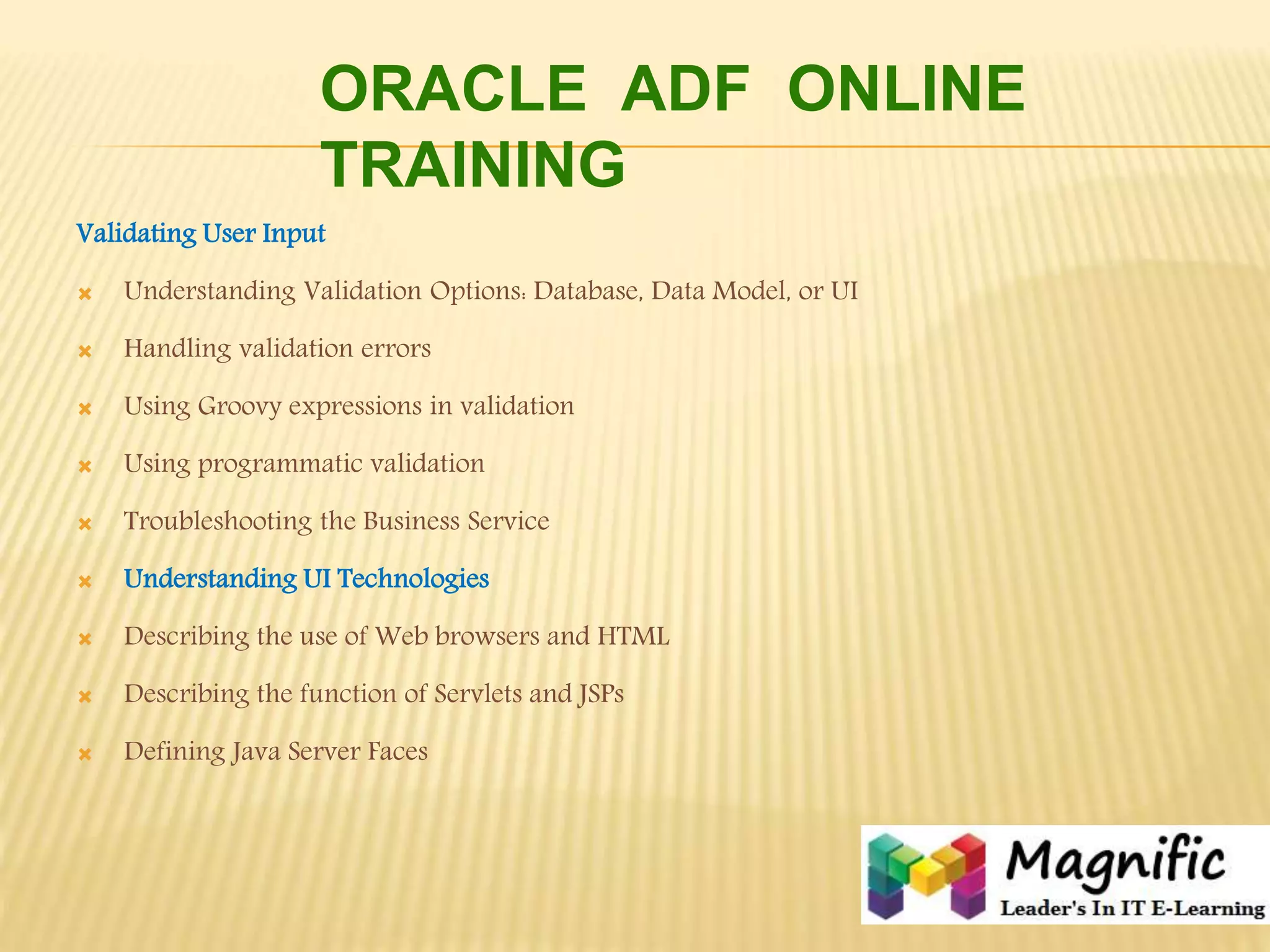 Oracle adf online training | PPTX