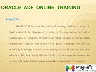 Oracle adf online training | PPTX