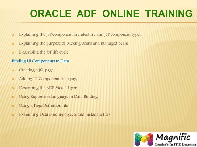 Oracle adf online training | PPTX