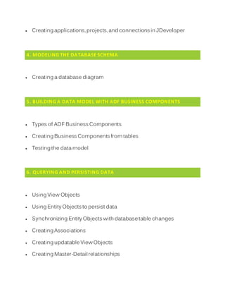 Oracle Application Development Frame Work (ADF) Online Training | PDF