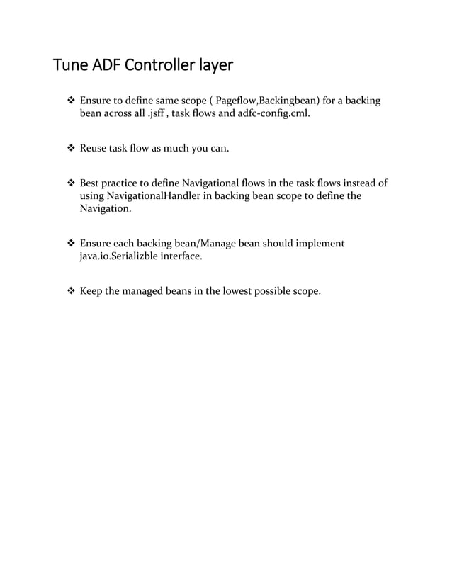 Oracle adf performance tips | PDF | Web Development | Internet