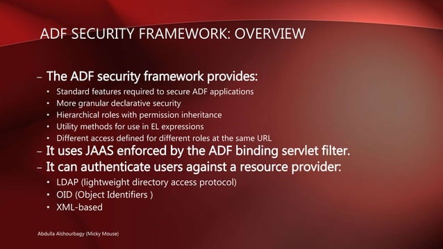 Oracle ِapplication Development Framework Adf Pptx Web Development Internet