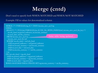 Oracle Advanced Dml | PPT | Databases | Computer Software and Applications