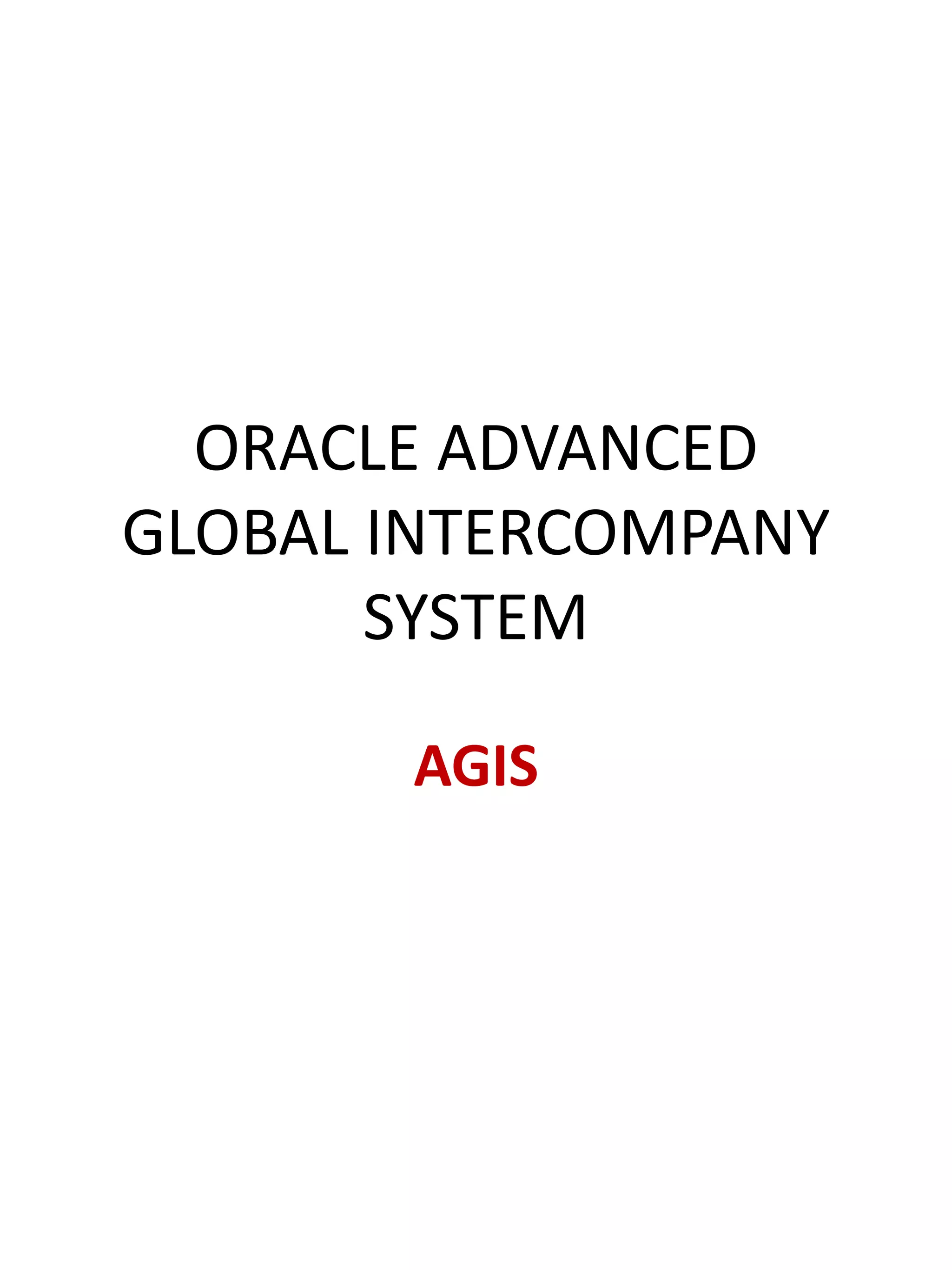 Oracle Advanced Global Intercompany System | PPTX