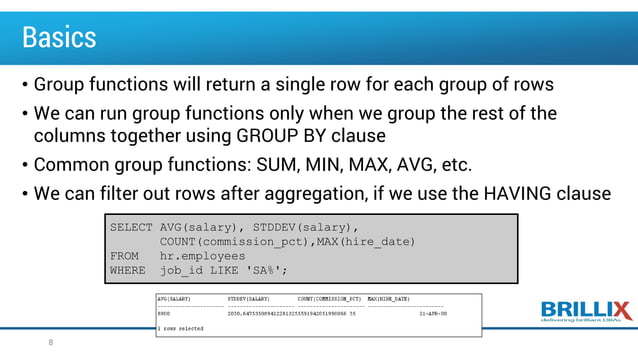 Oracle Advanced SQL and Analytic Functions | PDF