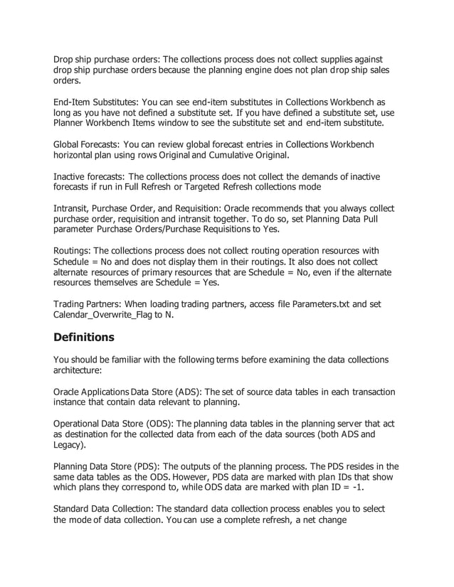 Oracle advanced supply chain planning implementation and user | DOCX ...