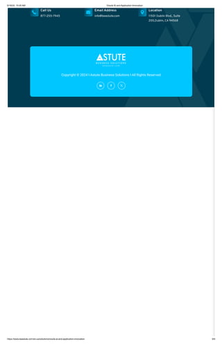 oracle AI and applications | Astute Business | PDF | Information Services Industry | Industries