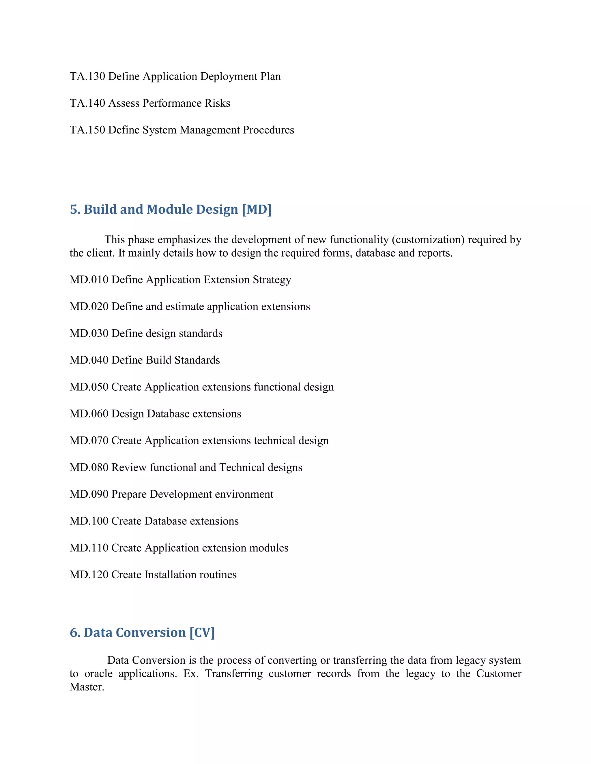 Oracle A.I.M. Methodology Documentation | DOCX