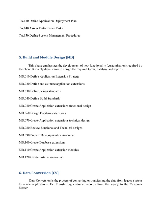 Oracle A.I.M. Methodology Documentation | DOCX | Databases | Computer Software and Applications