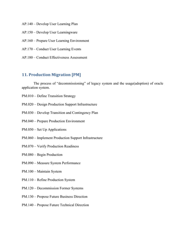 Oracle A.I.M. Methodology Documentation | DOCX | Databases | Computer Software and Applications