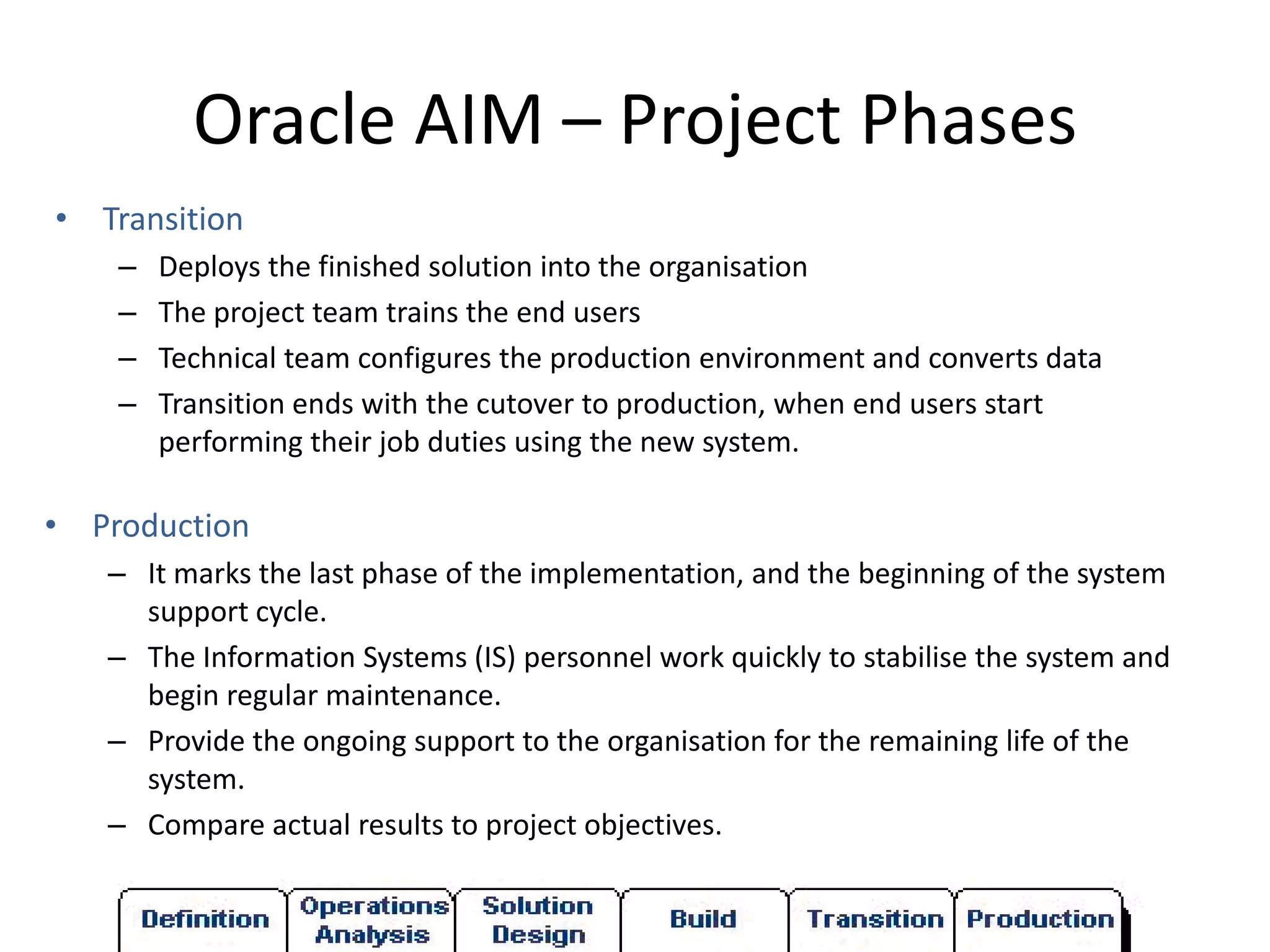 Oracle Aim Methodology | PPTX