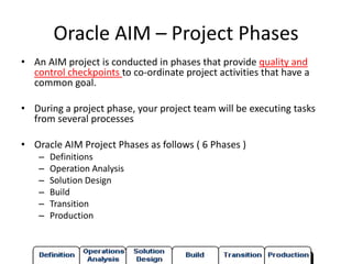 Oracle Aim Methodology | PPTX