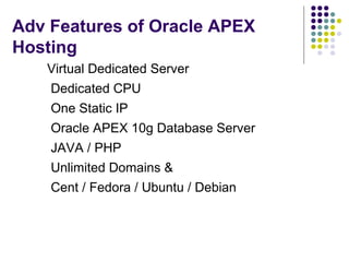 Oracle apex hosting | PPT