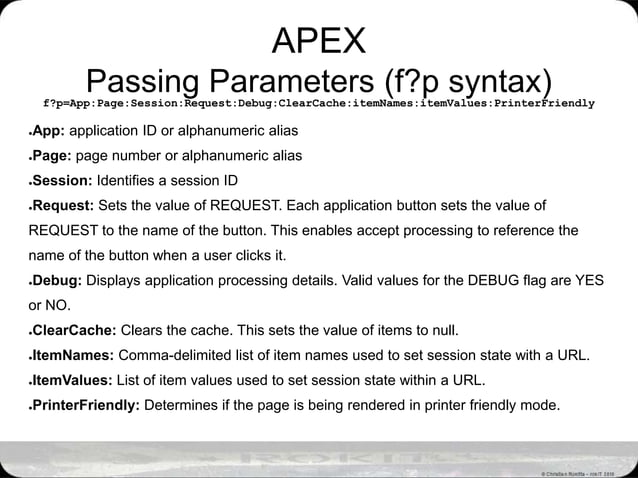 Oracle Apex Technical Introduction | PPTX