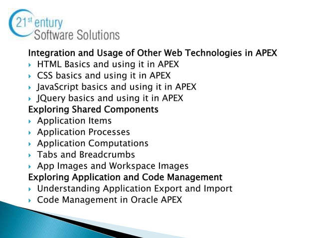 Oracle apex training | PPT