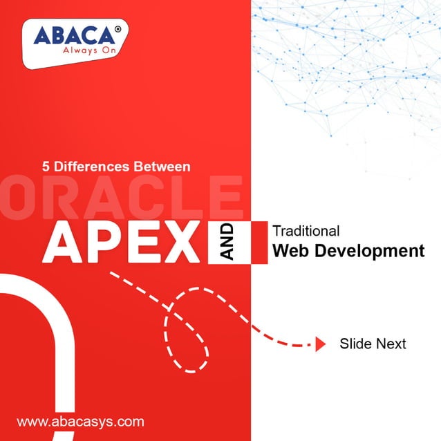 Oracle APEX Vs Traditional Web Development | Abacasys | PDF