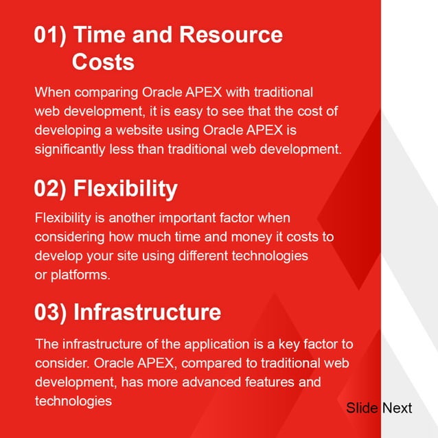 Oracle APEX Vs Traditional Web Development | Abacasys | PDF