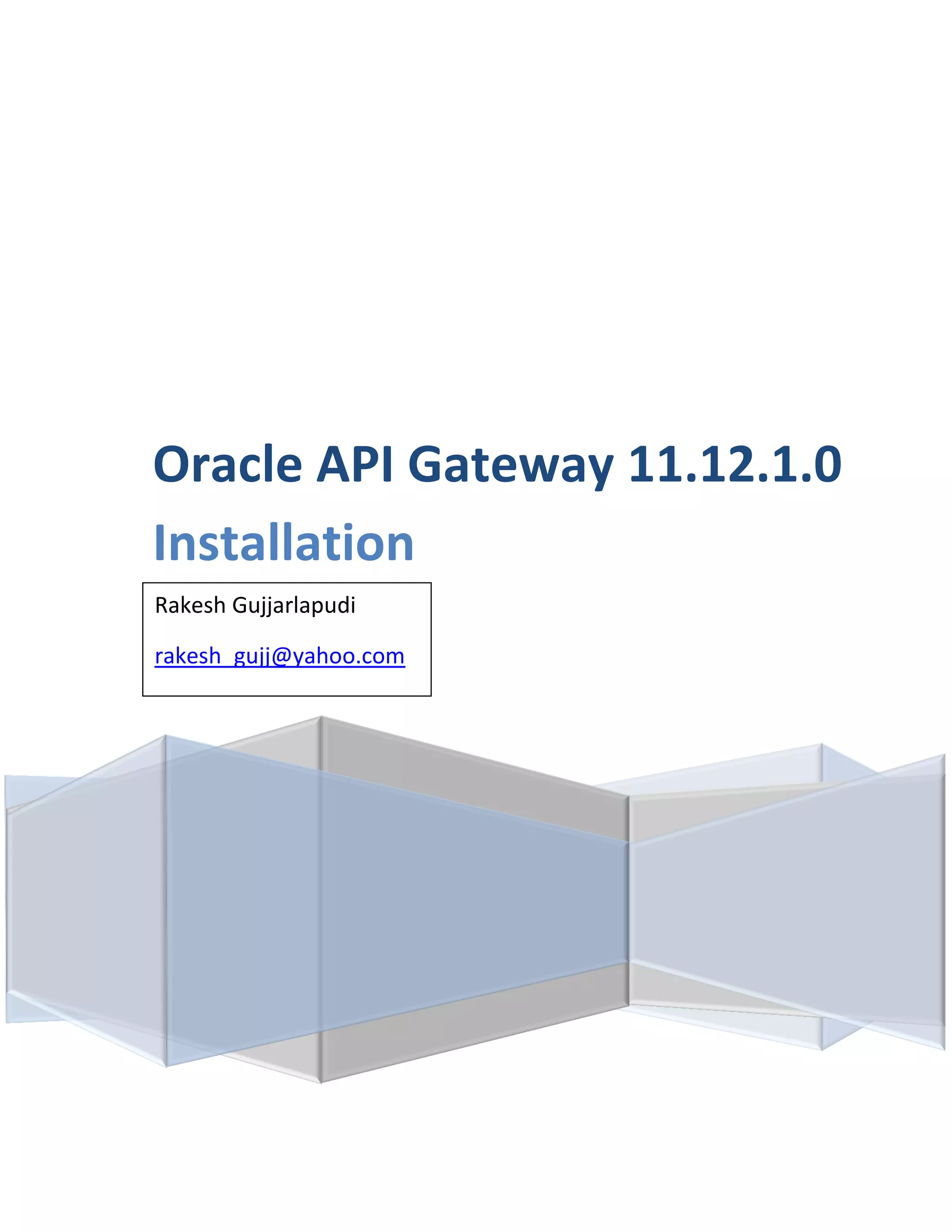 Oracle API Gateway Installation | PDF