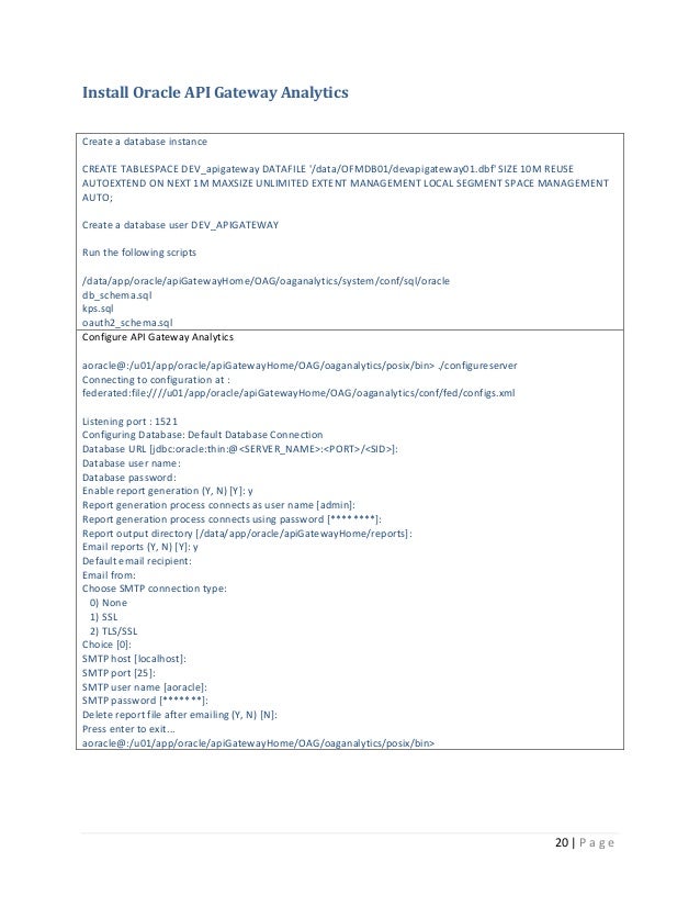 Oracle Api Gateway Installation