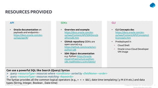 Oracle OCI APIs and SDK | PPTX