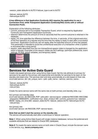 Oracle Application Continuity with Oracle RAC for java | PDF