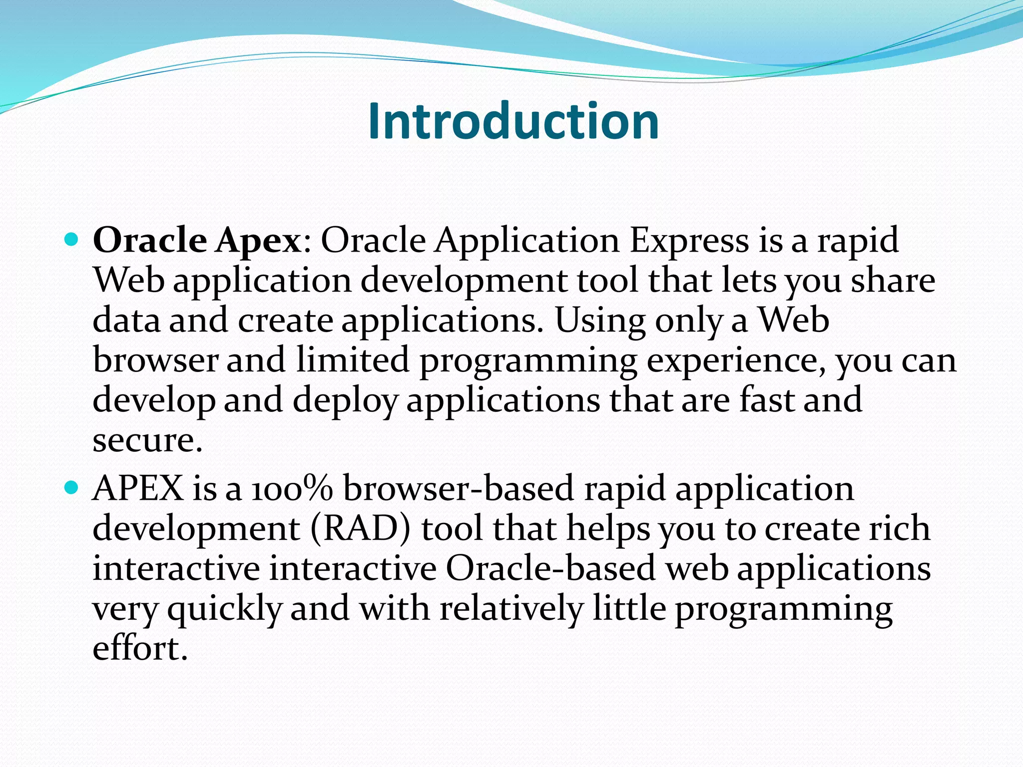 Oracle Application Express Ppt Pptx Databases Computer Software