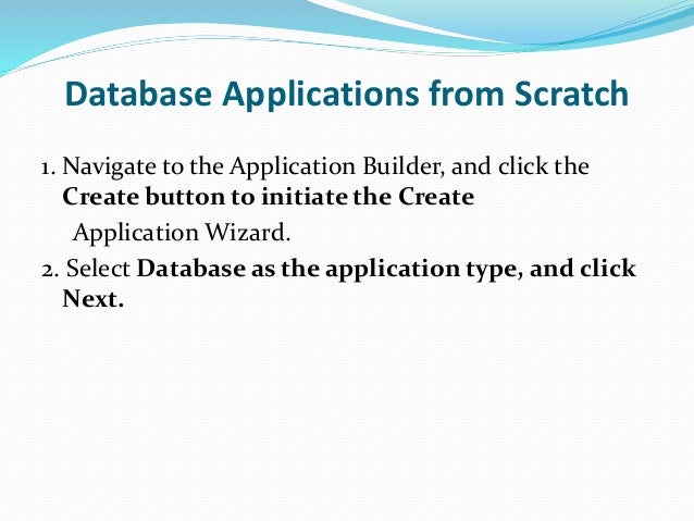 Oracle Application Express Ppt