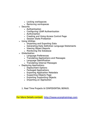 Oracle application express training hyderabad | PDF