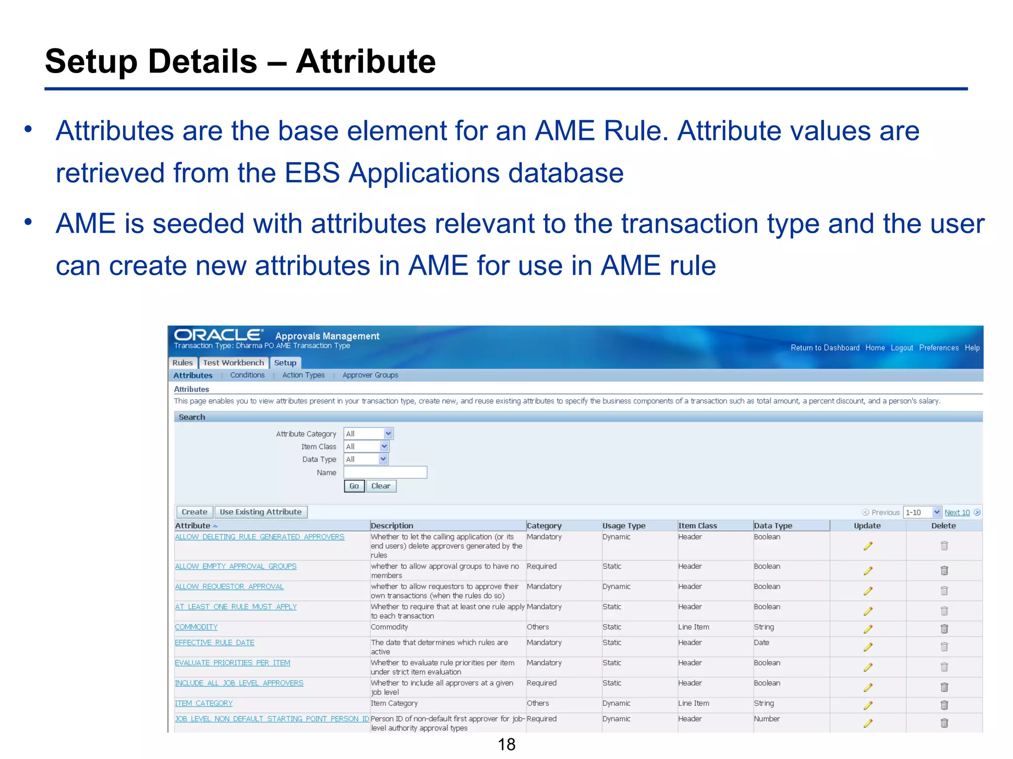 Oracle Applications - R12 Approvals Management Engine - AME Training | PPT