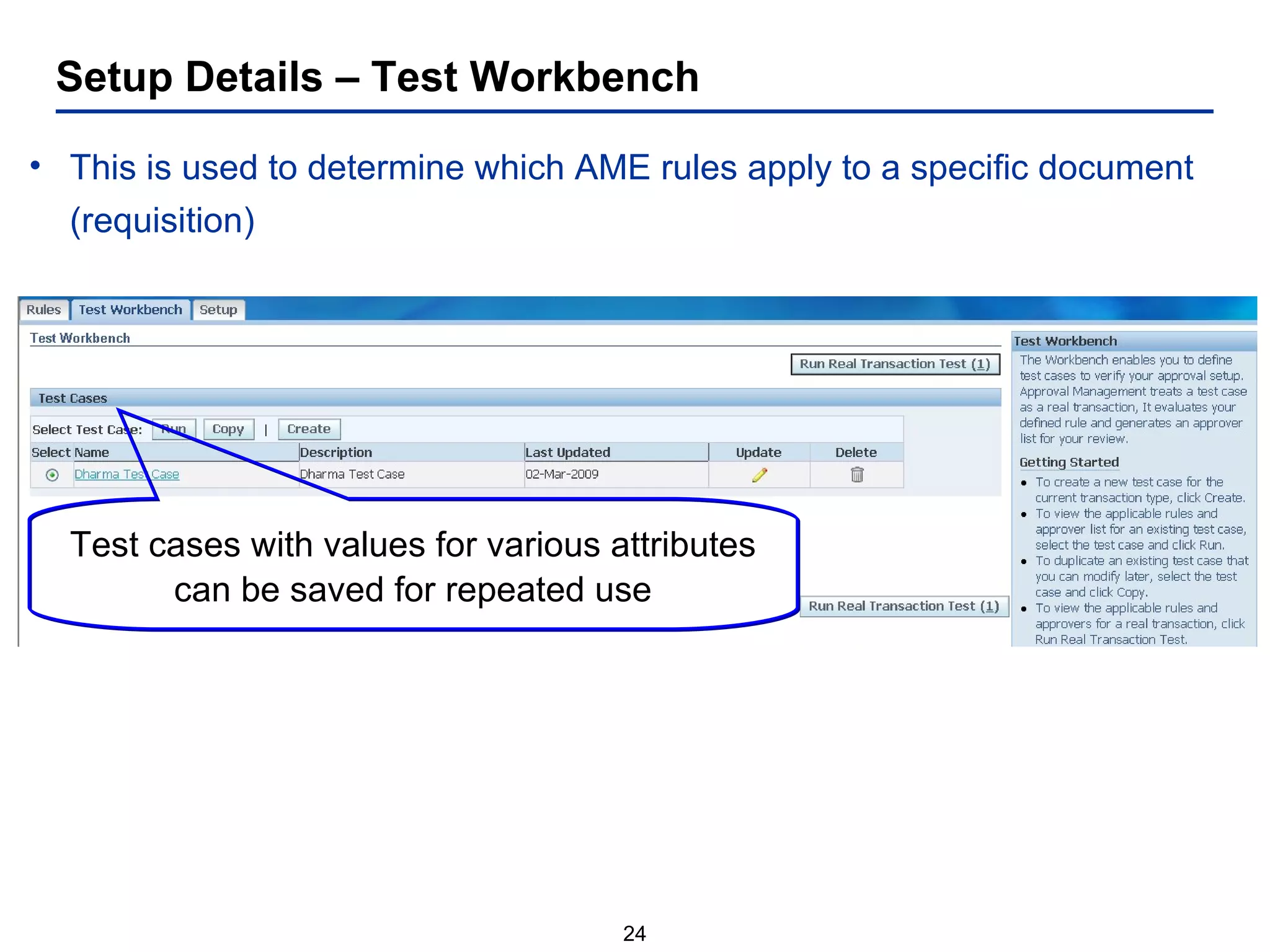Oracle Applications - R12 Approvals Management Engine - AME Training | PPT