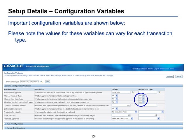 Oracle Applications - R12 Approvals Management Engine - AME Training | PPT