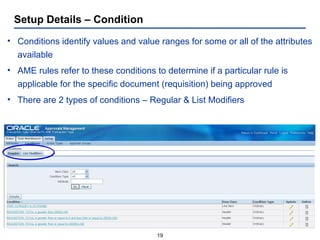 Oracle Applications - R12 Approvals Management Engine - AME Training | PPT