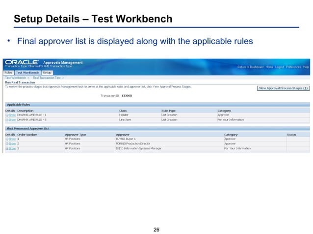 Oracle Applications - R12 Approvals Management Engine - AME Training | PPT